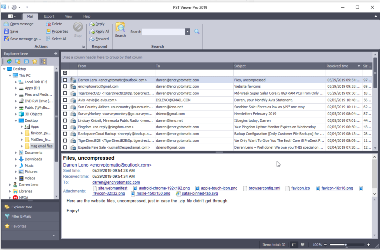 A .Pst File Viewer That Can Open Email Attachments – Viewer for Outlook ...