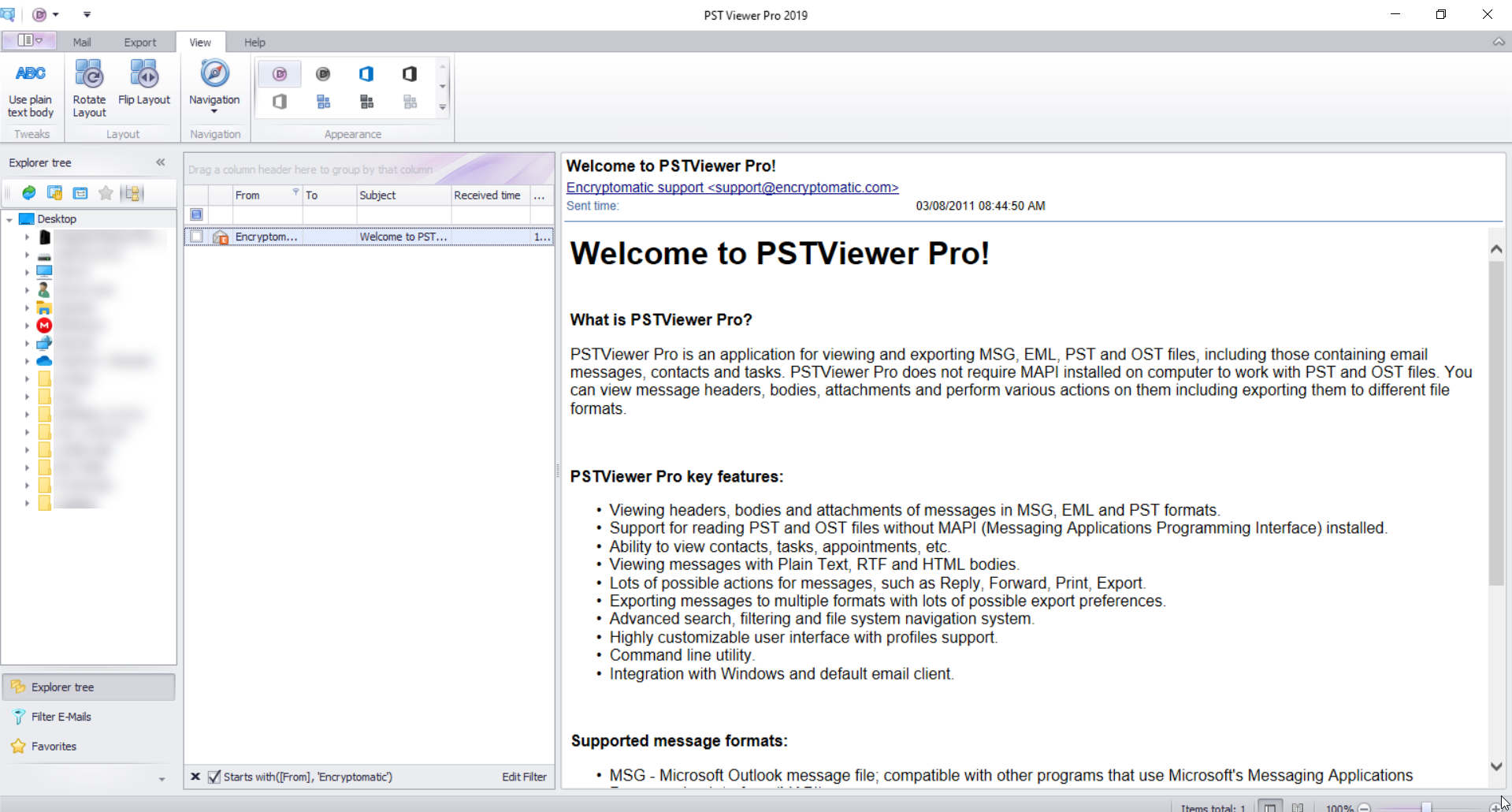 Rotating the Email Viewing Pane in Pst Viewer Pro Software – Viewer for ...