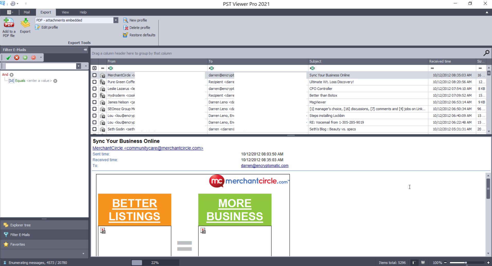 PstViewer Pro: A Tool for Viewing Outlook .pst/.ost Emails – Viewer for ...